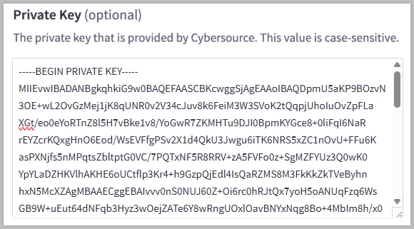 Connecting with Cybersource